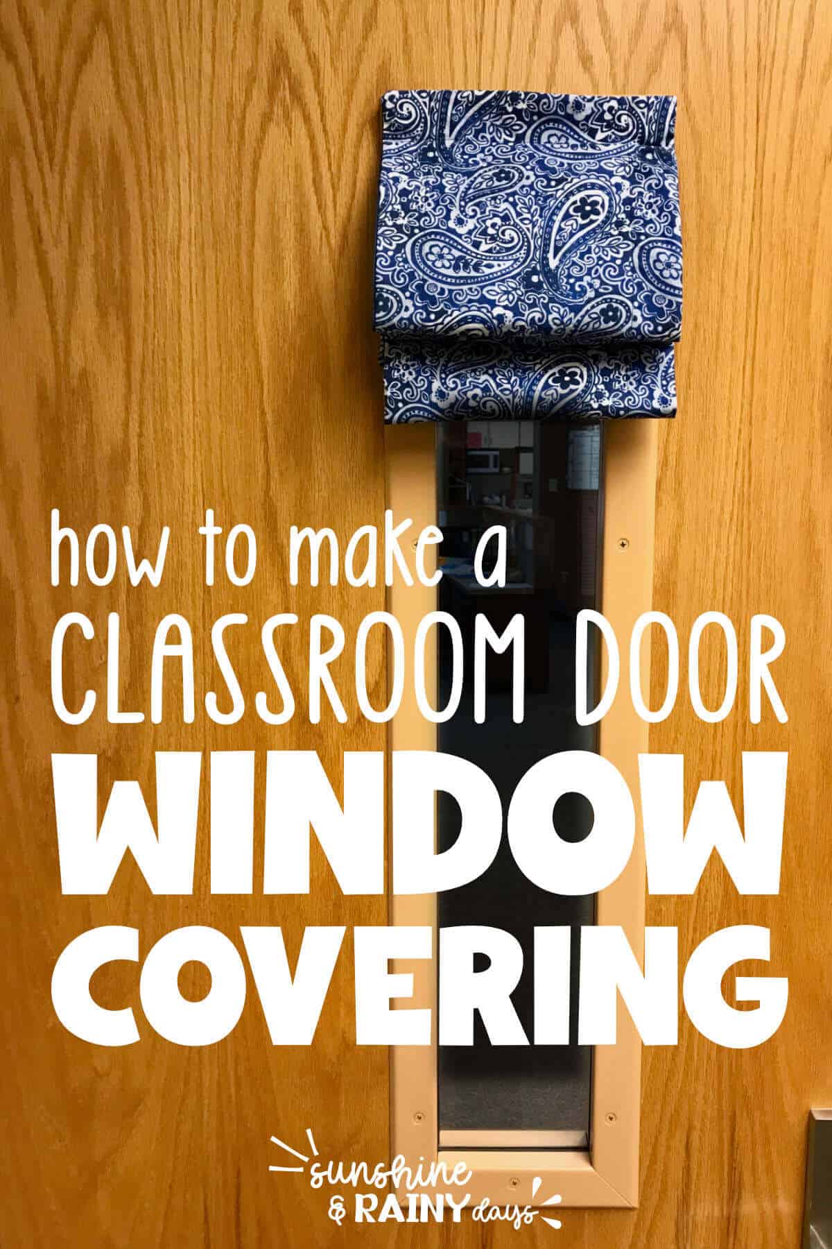 Classroom Door Window Covering - Sunshine and Rainy Days