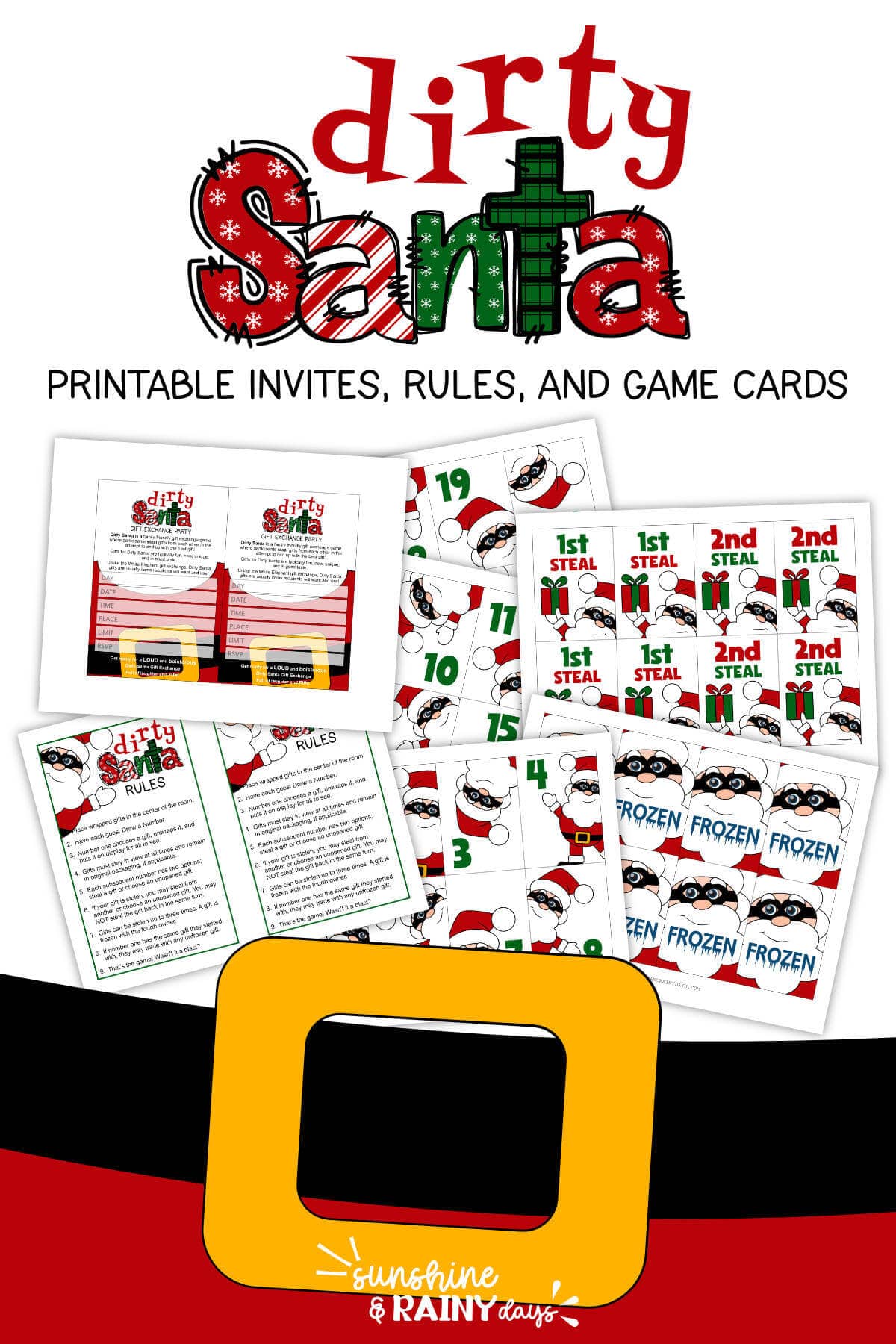 Dirty Santa Gift Exchange - Sunshine and Rainy Days