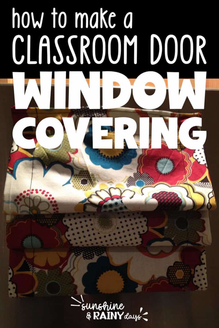 Classroom Door Window Covering - Sunshine and Rainy Days