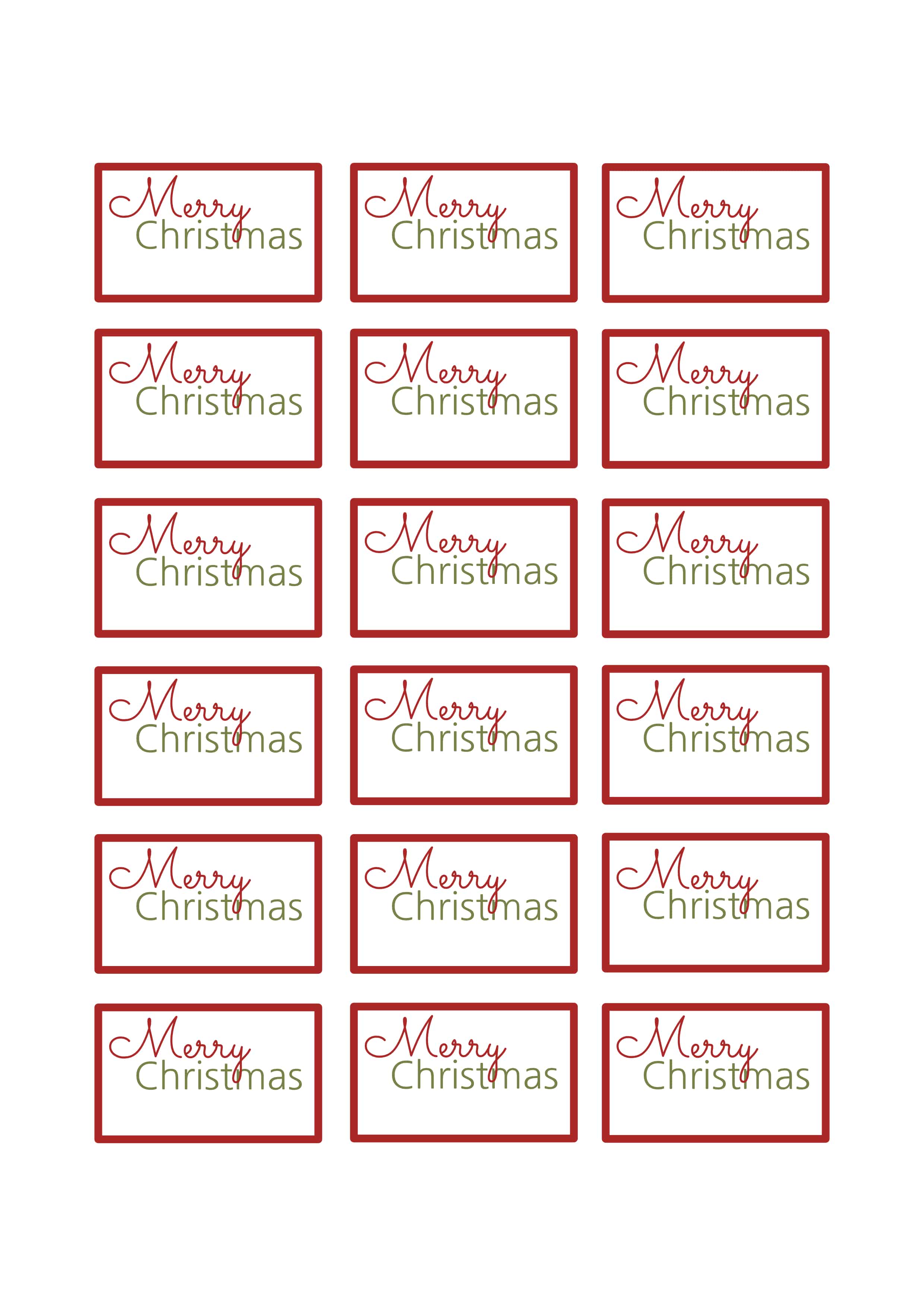 Christmas Free Printable Tags