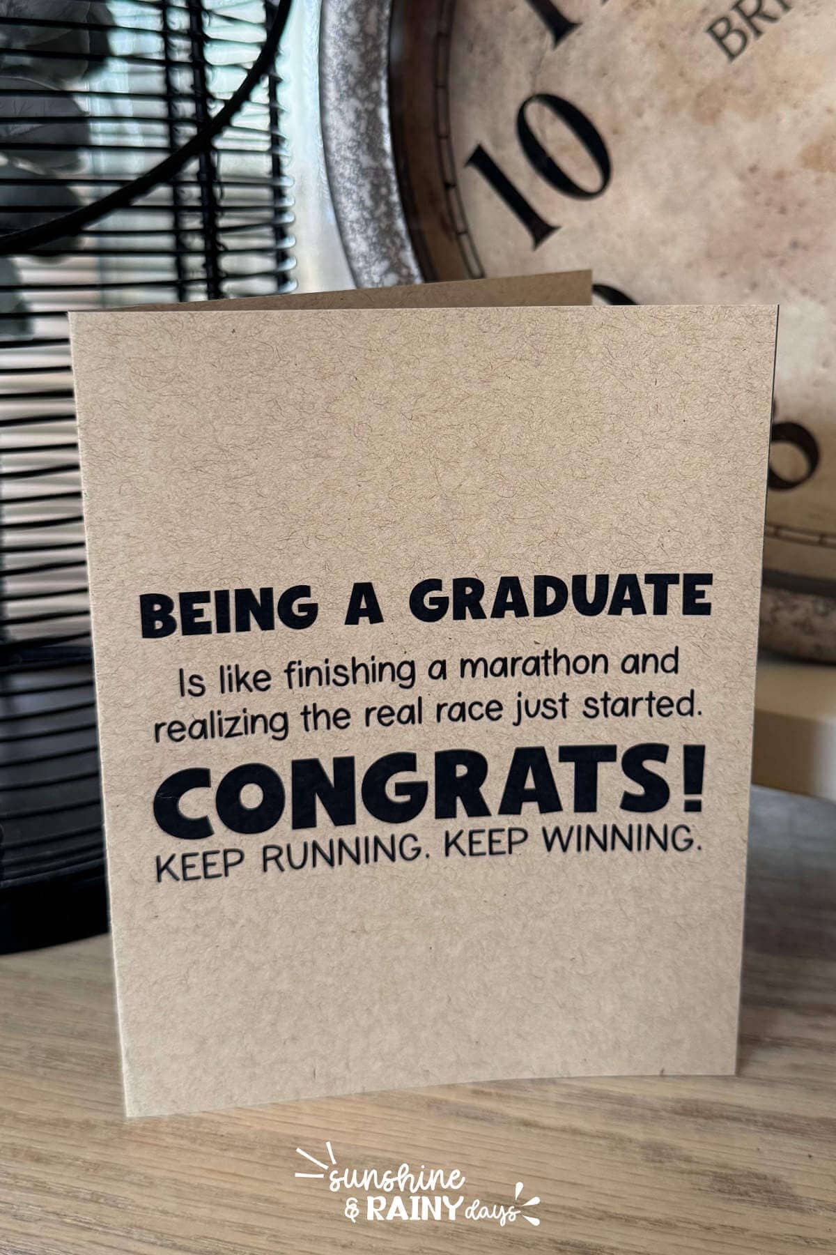 Printable Graduation Cards - Sunshine and Rainy Days