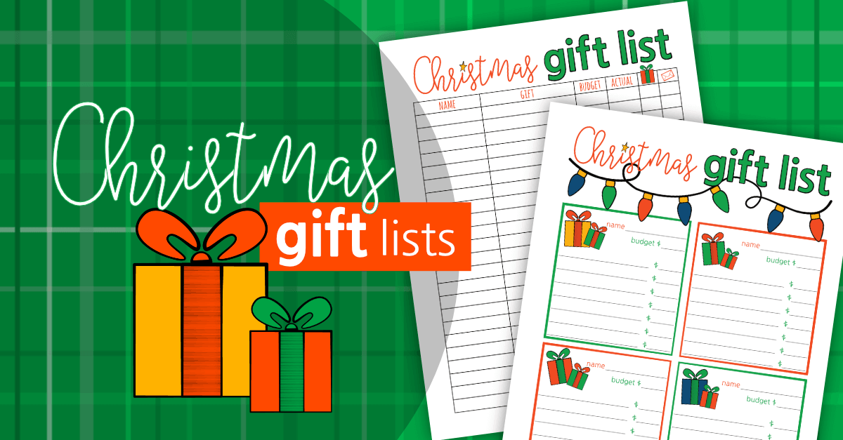 Christmas Gift List - Sunshine And Rainy Days