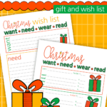 Christmas Want, Need, Wear, Read Gift and Wish List - Sunshine And ...