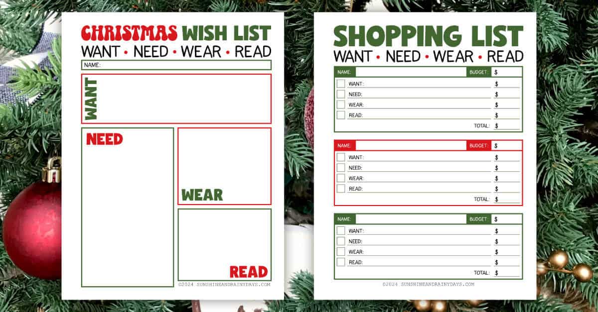 Christmas Want, Need, Wear, Read Shopping and Wish List - Sunshine and ...
