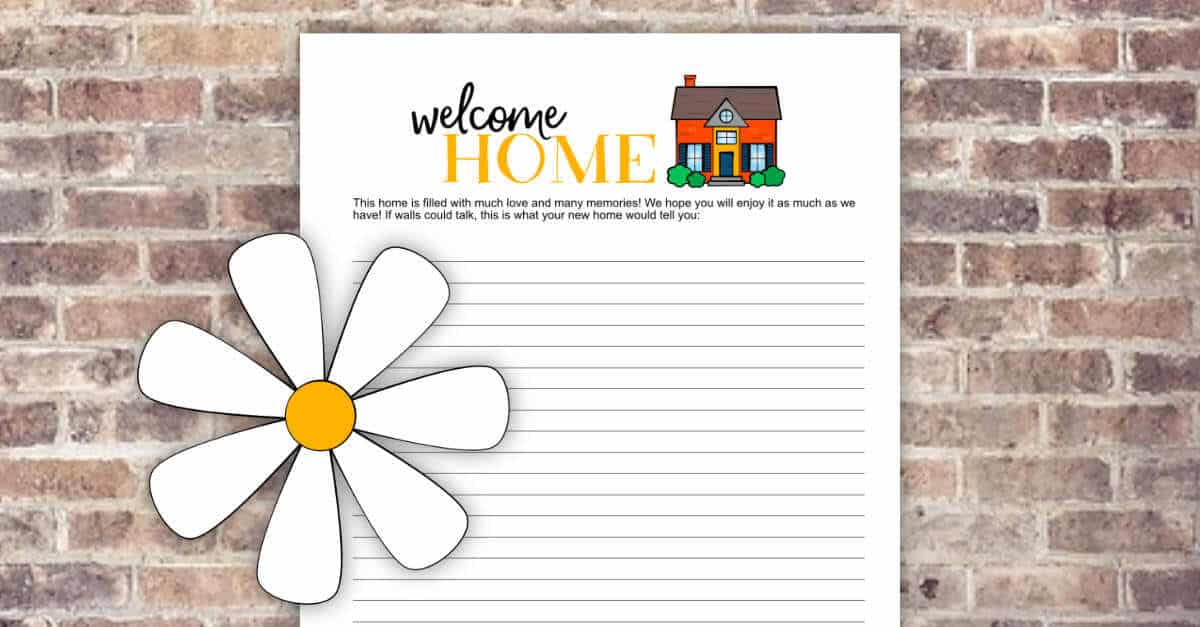 Welcome Home Letter To New Homeowners - Sunshine and Rainy Days
