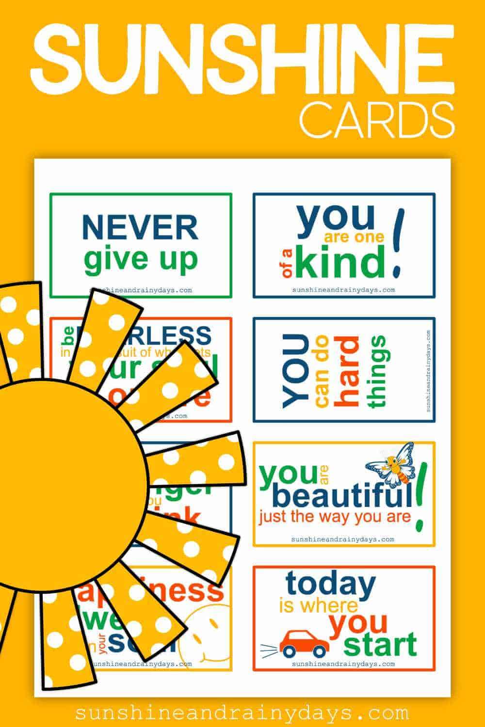 Pay It Forward In Style With Sunshine Cards! - Sunshine and Rainy Days