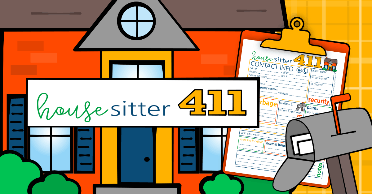 House Sitter Printable - Sunshine and Rainy Days