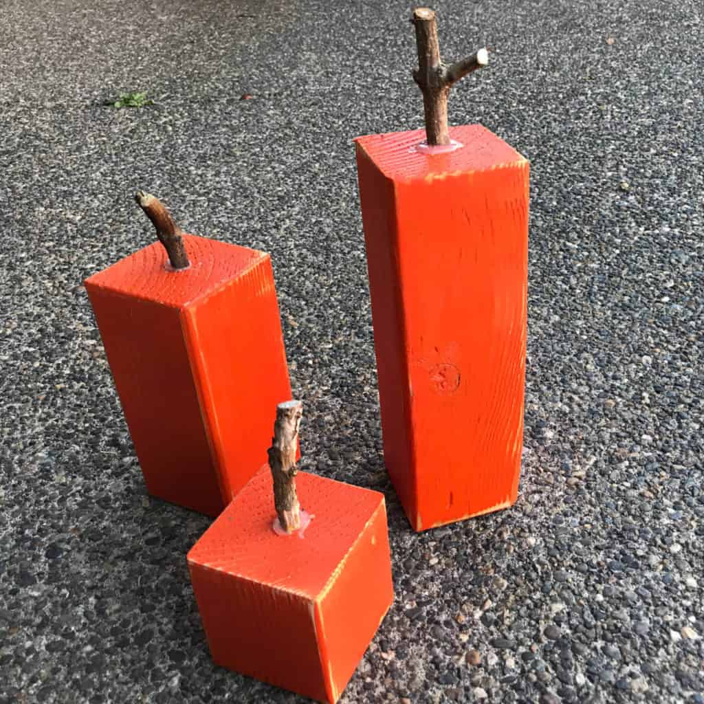 How To Make 4 X 4 Pumpkins - Sunshine and Rainy Days