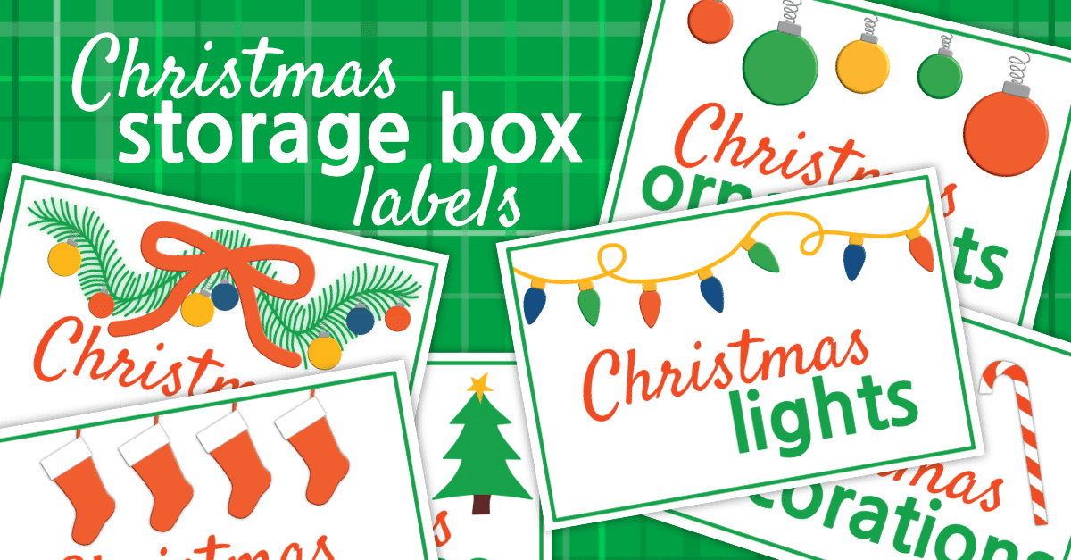 Christmas Storage Box Labels