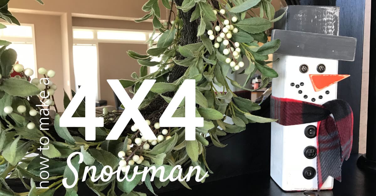 How To Make A 4 X 4 Snowman - Sunshine and Rainy Days