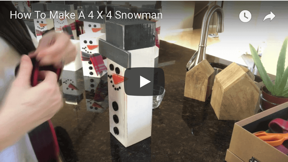How To Make A 4 X 4 Snowman - Sunshine and Rainy Days