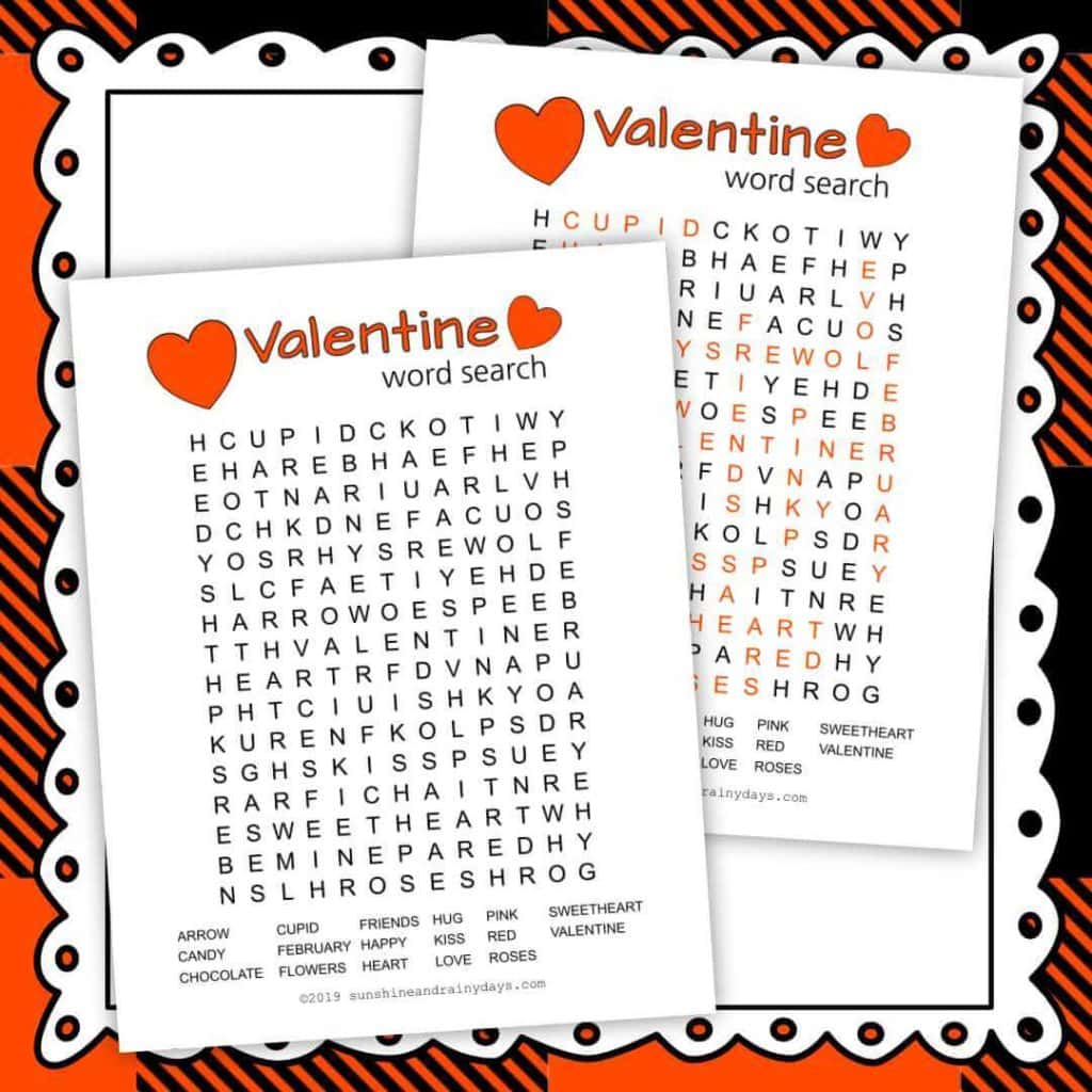 Printable Valentine Cards To Color - Sunshine and Rainy Days