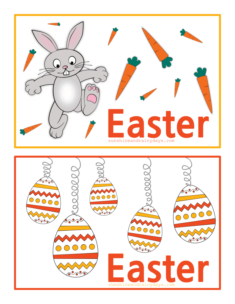Easter Storage Box Labels - Sunshine and Rainy Days