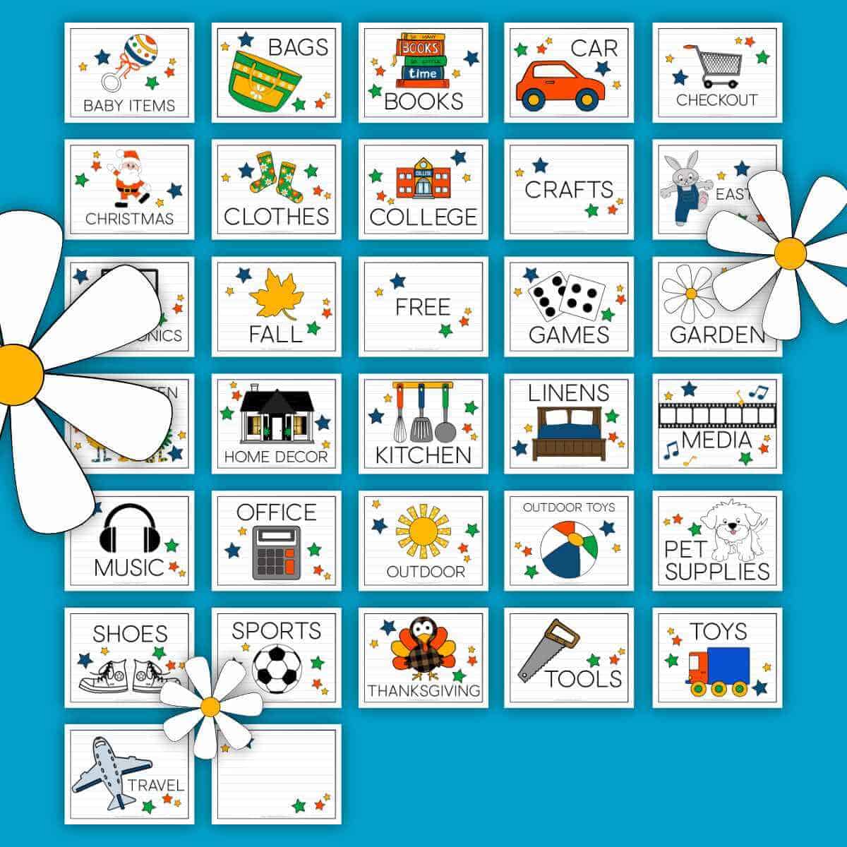 Garage Sale Table Signs To Organize Your Sale - Sunshine and Rainy Days