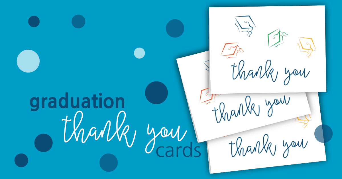 Graduation Thank You Cards - Sunshine and Rainy Days