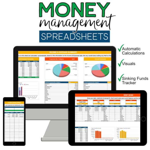 Money Management Spreadsheets - Sunshine and Rainy Days