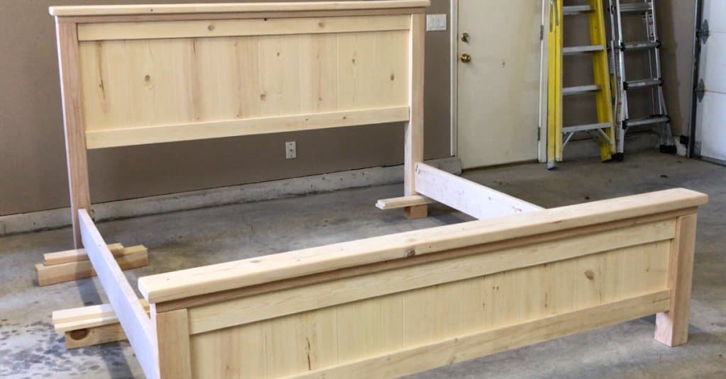 DIY King Size Farmhouse Bed - Sunshine and Rainy Days