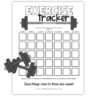 Printable Exercise Tracker - Sunshine and Rainy Days