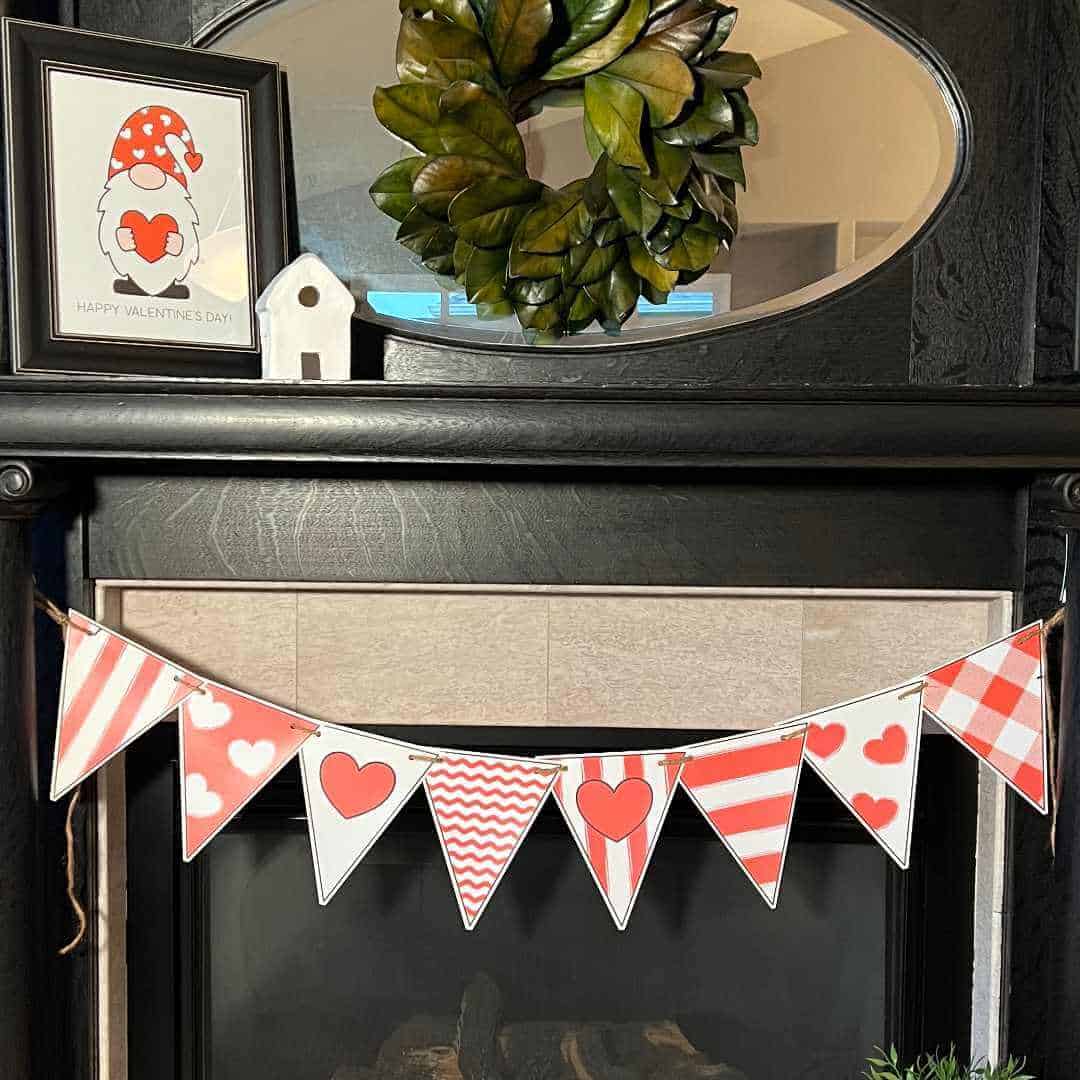 Easy DIY Valentine Banner You Can Print At Home - Sunshine and Rainy Days