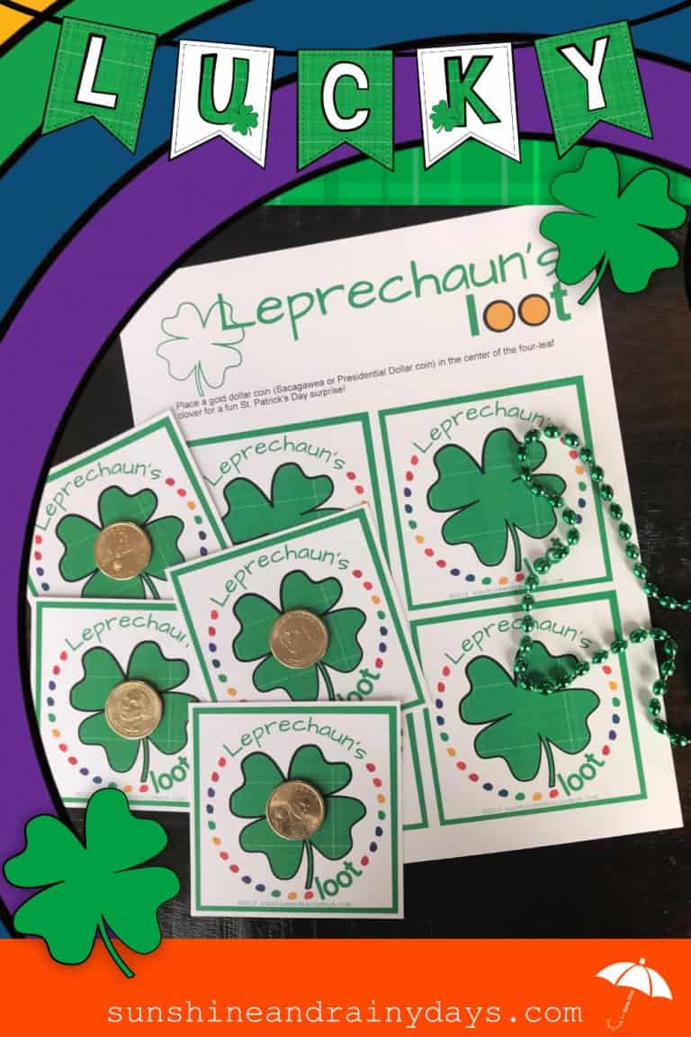St. Patrick's Day Leprechaun's Loot Printable - Sunshine and Rainy Days