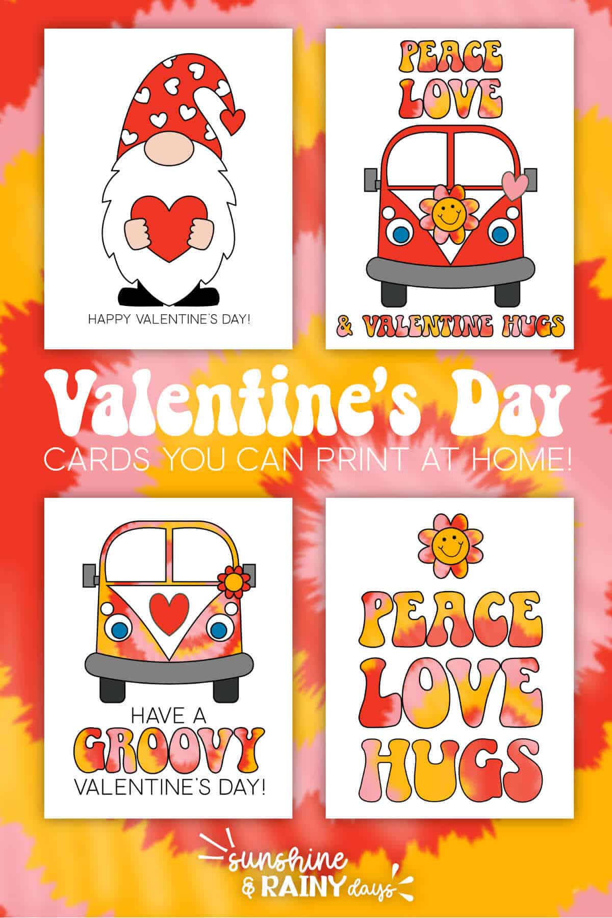 Printable Valentine Card - Sunshine and Rainy Days