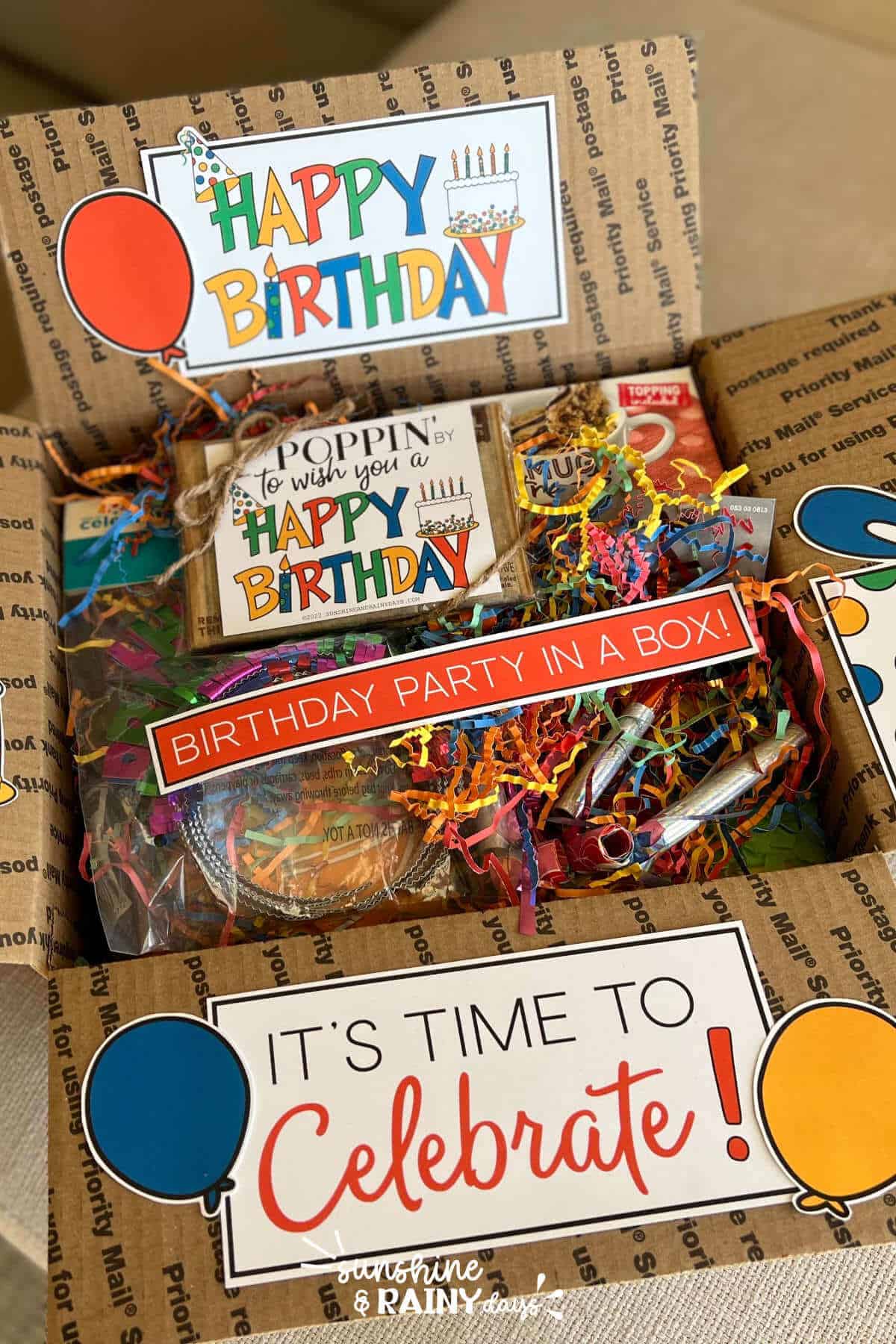 Birthday Party In A Box - Sunshine and Rainy Days