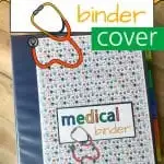 Medical Binder Cover And Spine - Sunshine and Rainy Days