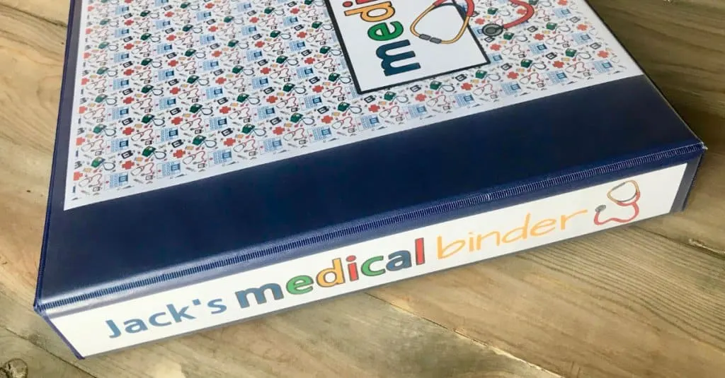 Medical Binder Cover And Spine - Sunshine and Rainy Days