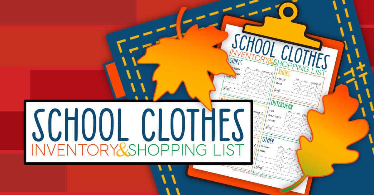 Back To School Clothes Inventory And Shopping List - Sunshine and Rainy ...
