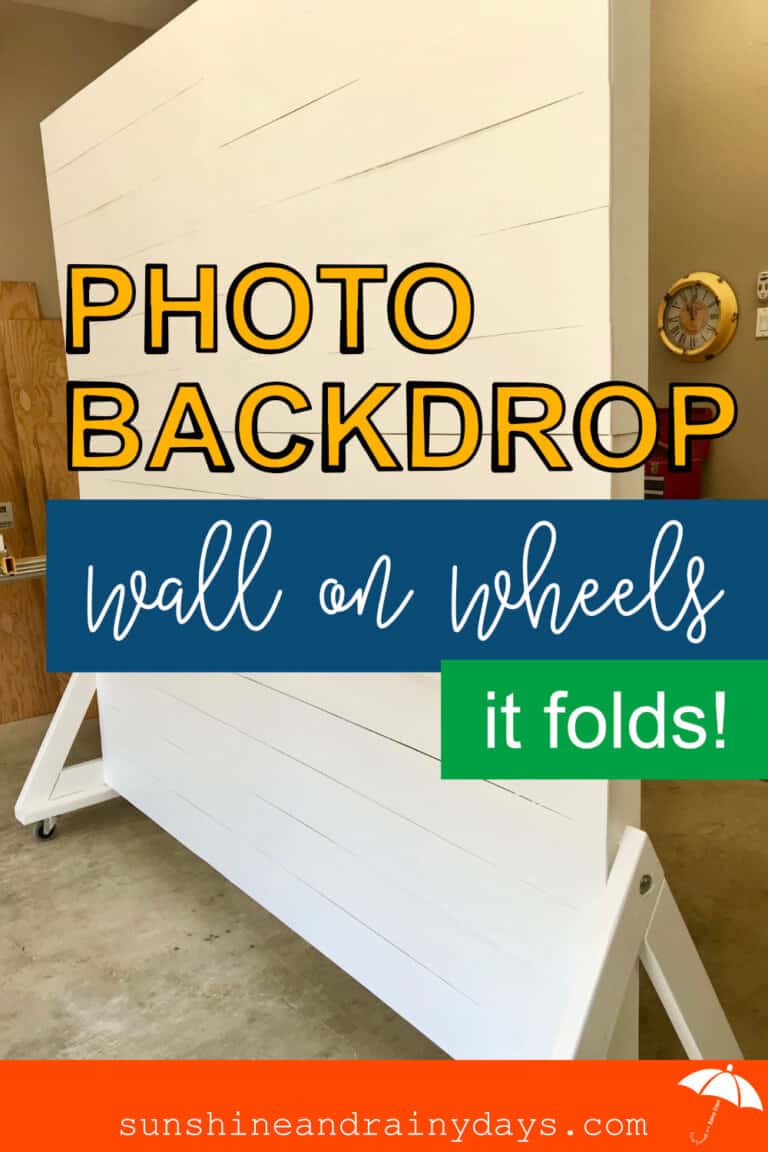 DIY Photo Backdrop Wall On Wheels (it folds too) - Sunshine and Rainy Days