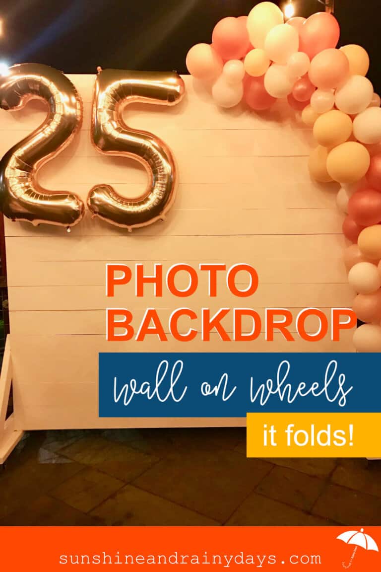 DIY Photo Backdrop Wall On Wheels (it folds too) - Sunshine and Rainy Days