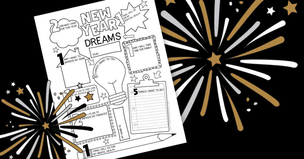 New Years Dream Sheet - Sunshine and Rainy Days