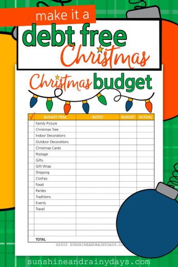 5 Steps To A Debt Free Christmas - Sunshine and Rainy Days