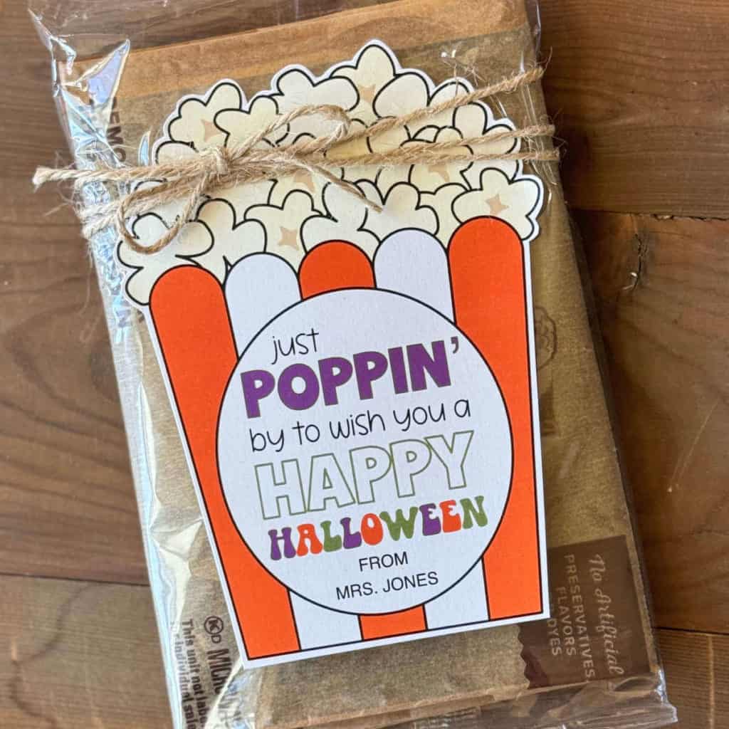 Halloween Popcorn Tags - Sunshine and Rainy Days