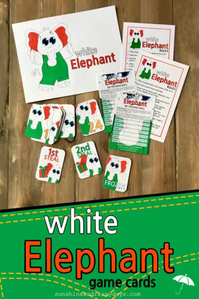 White Elephant Gift Exchange Rules and Printables - Sunshine and Rainy Days