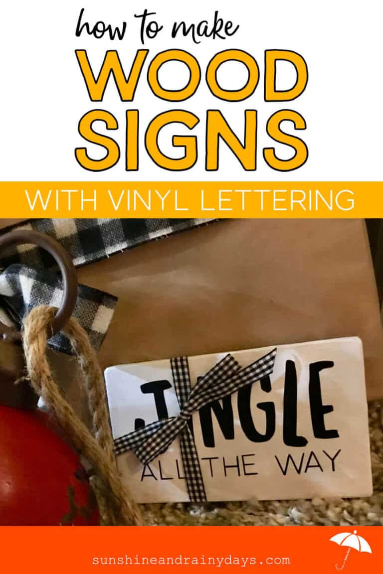 How To Make Wood Signs With Vinyl Lettering - Sunshine and Rainy Days