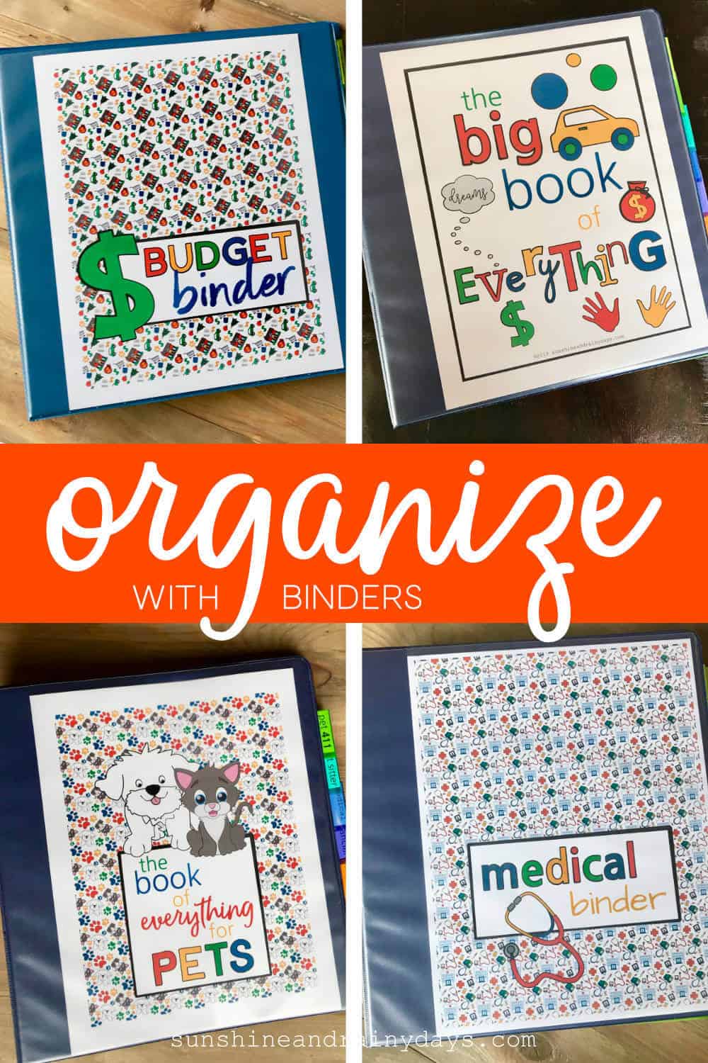 How To Organize With Binders - Sunshine and Rainy Days