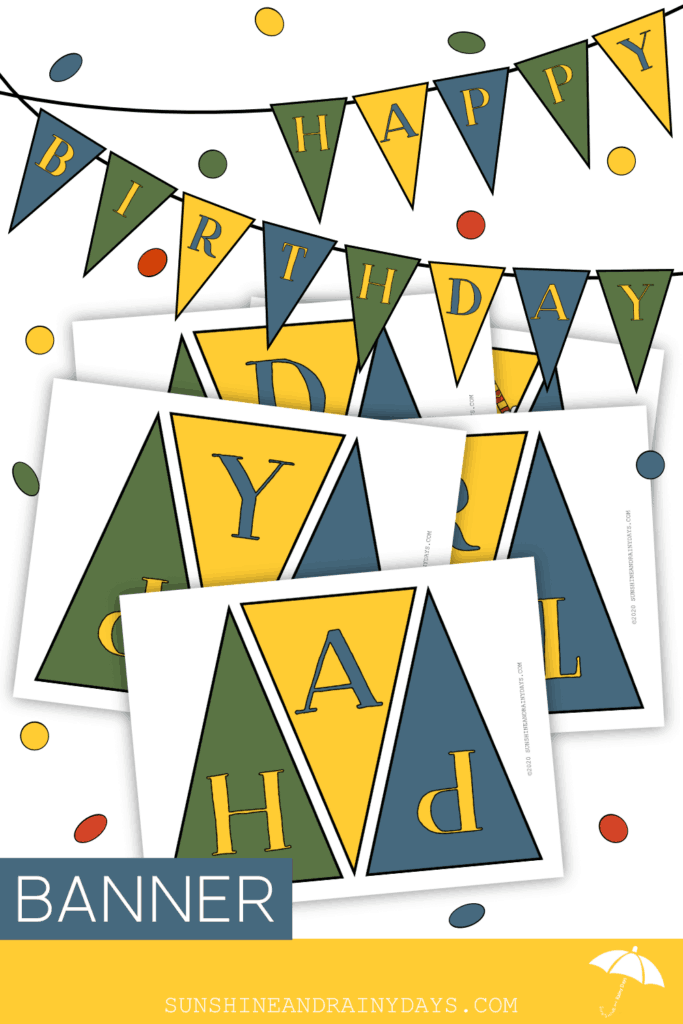 Happy Birthday Sign You Can Print At Home - Sunshine and Rainy Days