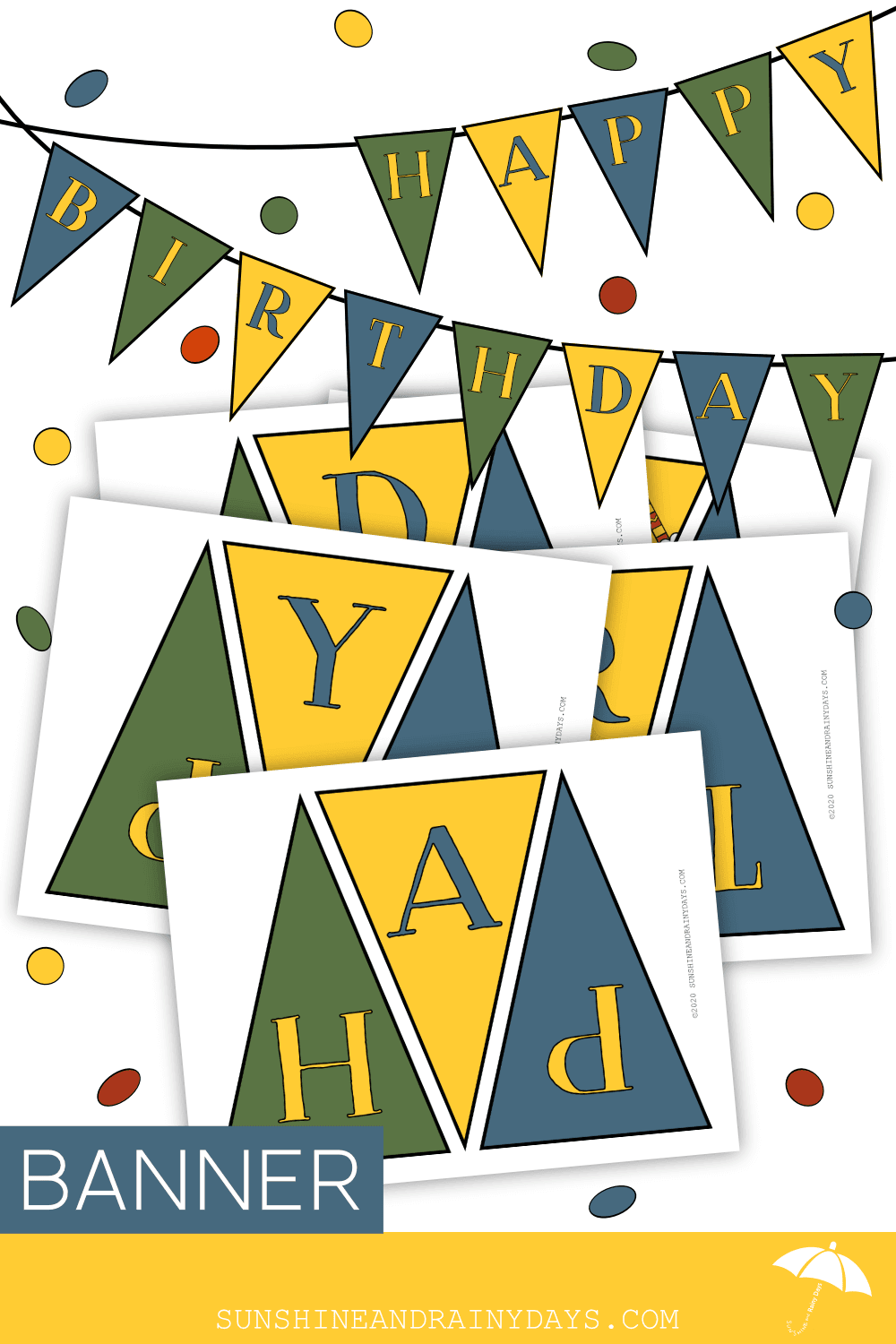 Happy Birthday Sign You Can Print At Home - Sunshine and Rainy Days