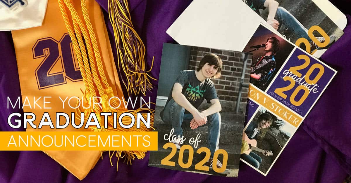 How To Make Your Own Graduation Announcements Sunshine And Rainy Days
