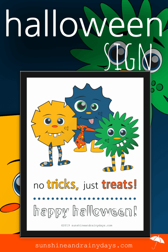 FUN Printable Halloween Signs For Your Door - Sunshine and Rainy Days