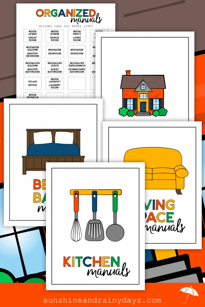 How To Organize Manuals - So They're Easy To Find - Sunshine and Rainy Days