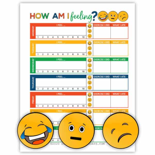How Am I Feeling? Chart Your Feels - Sunshine and Rainy Days