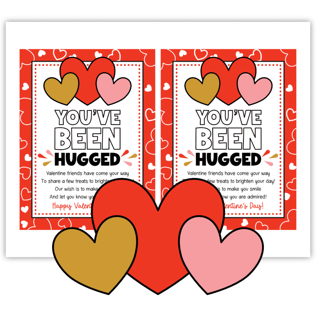 You've Been Hugged Printable Tags - Sunshine and Rainy Days