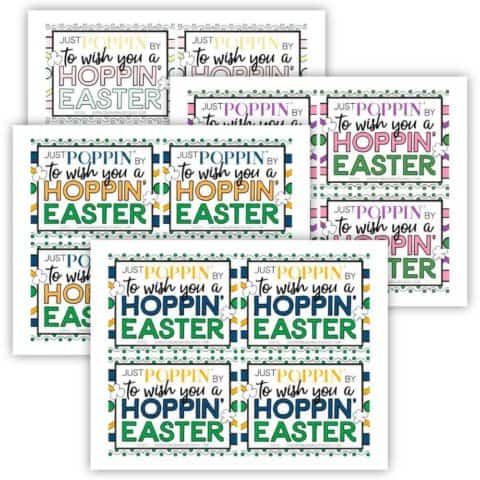Happy Easter Microwave Popcorn Tag - Sunshine and Rainy Days