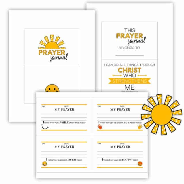 Printable Discbound Prayer Journal - Sunshine and Rainy Days