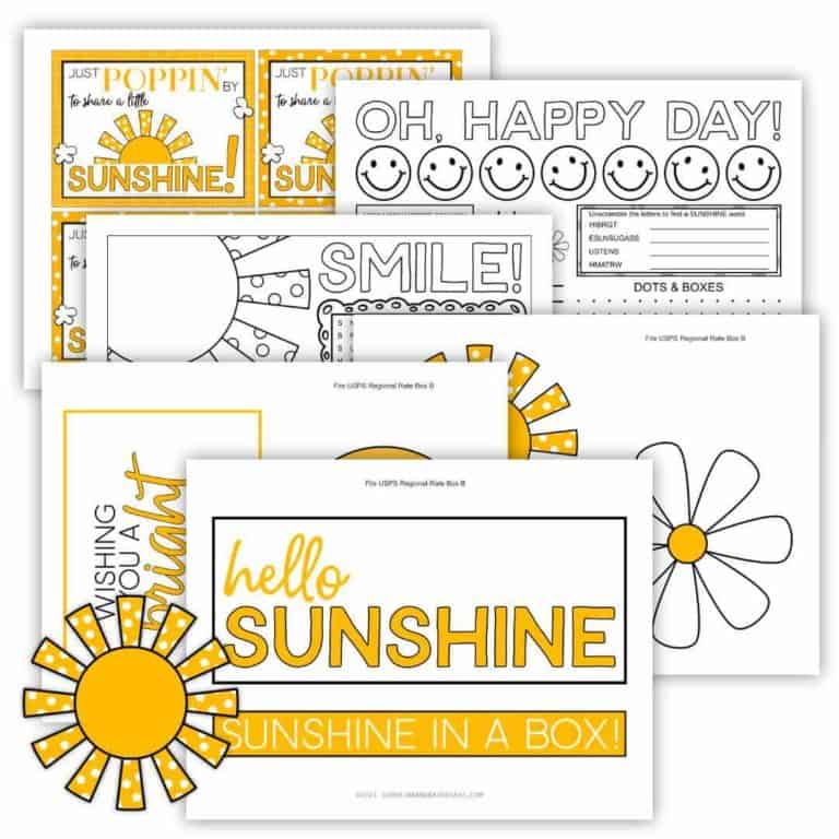 Sunshine Box Ideas To Brighten Someone's Day! - Sunshine and Rainy Days