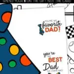 Father's Day Printable Notecard - Sunshine and Rainy Days