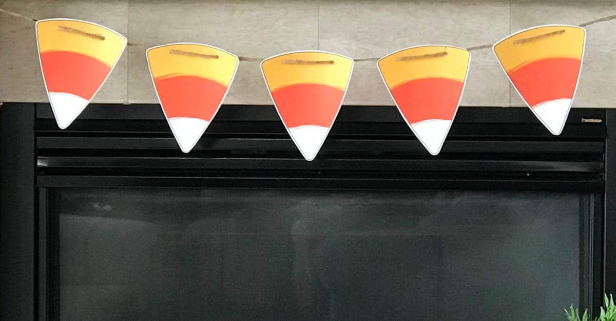 Printable Candy Corn Banner - Sunshine and Rainy Days