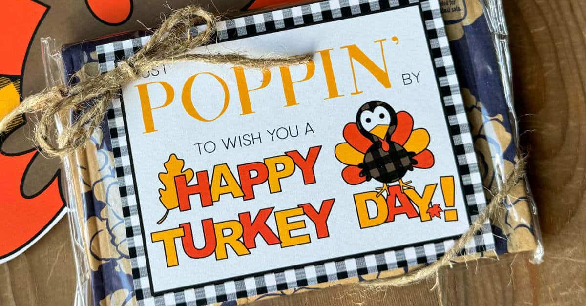 Thanksgiving Popcorn Tags - Sunshine and Rainy Days